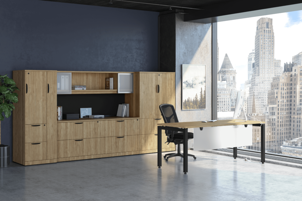 Table Desk with Wardrobe - Classic and Elements Laminate - Aspen | NDI ...